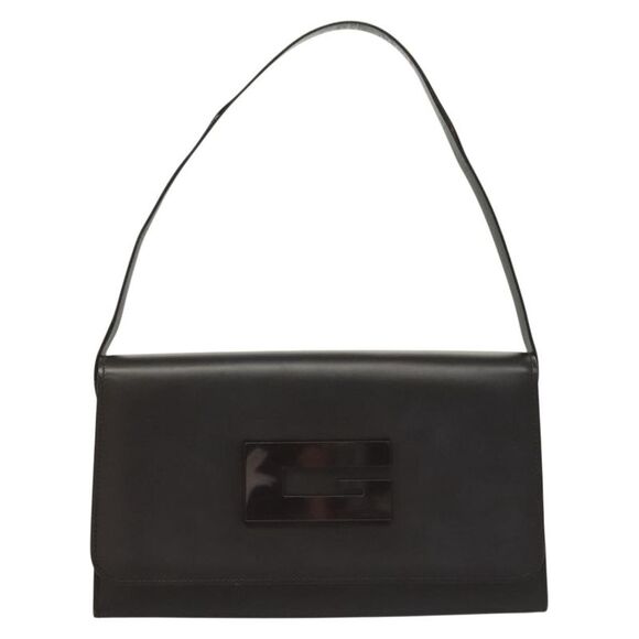 Gucci | Bags | Gucci Square G Brown Leather Shoulder Bag Preowned ...